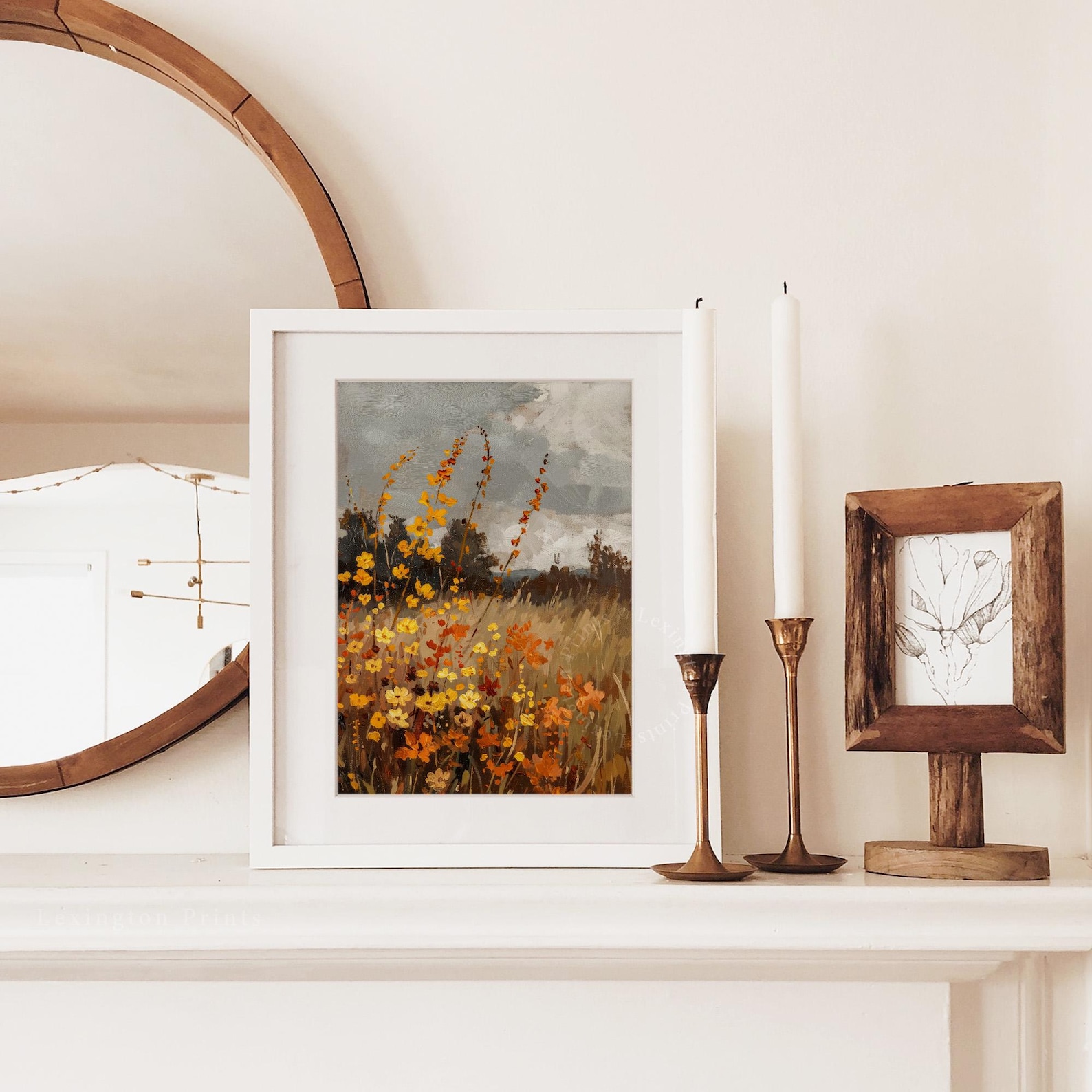 Moody Fall Wildflower Print, Fall PRINTABLE Wall Art, Fall Print Autumn ...