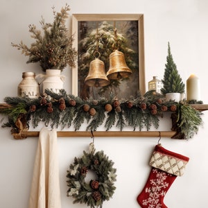 Vintage Christmas Jingle Bells Christmas Print Christmas Brass Bells ...