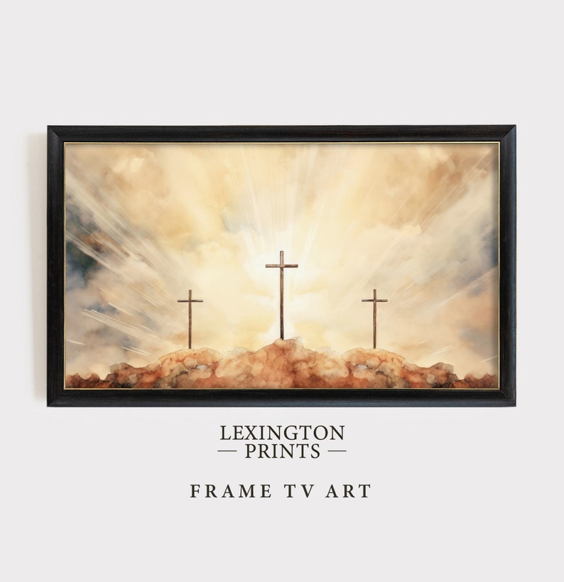 Christian Calvary TV Art Jesus TV Art, Easter Frame TV Art Christian Tv ...
