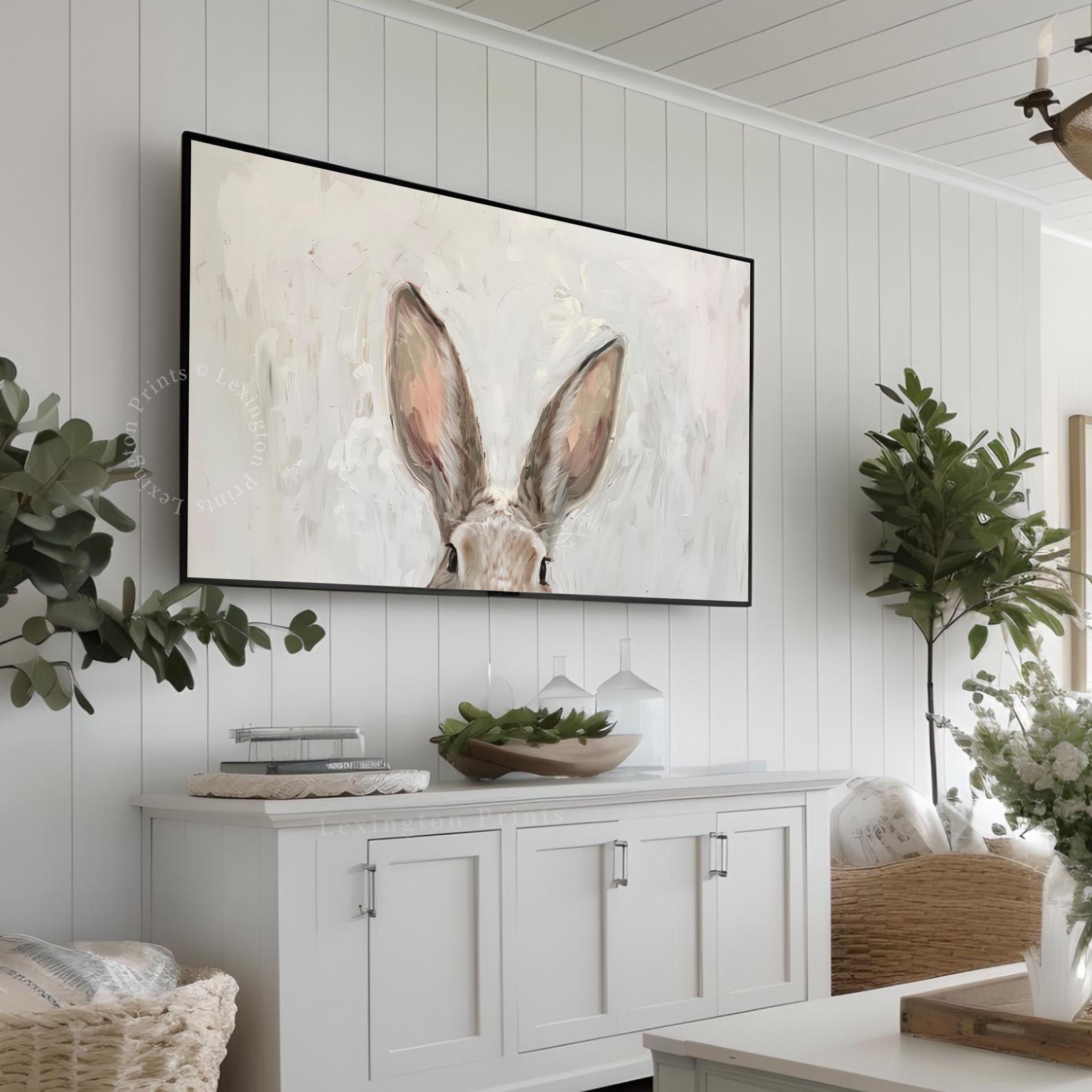 Easter Frame TV Art Bunny Ears Art, Easter Bunny TV Art Spring TV Art ...