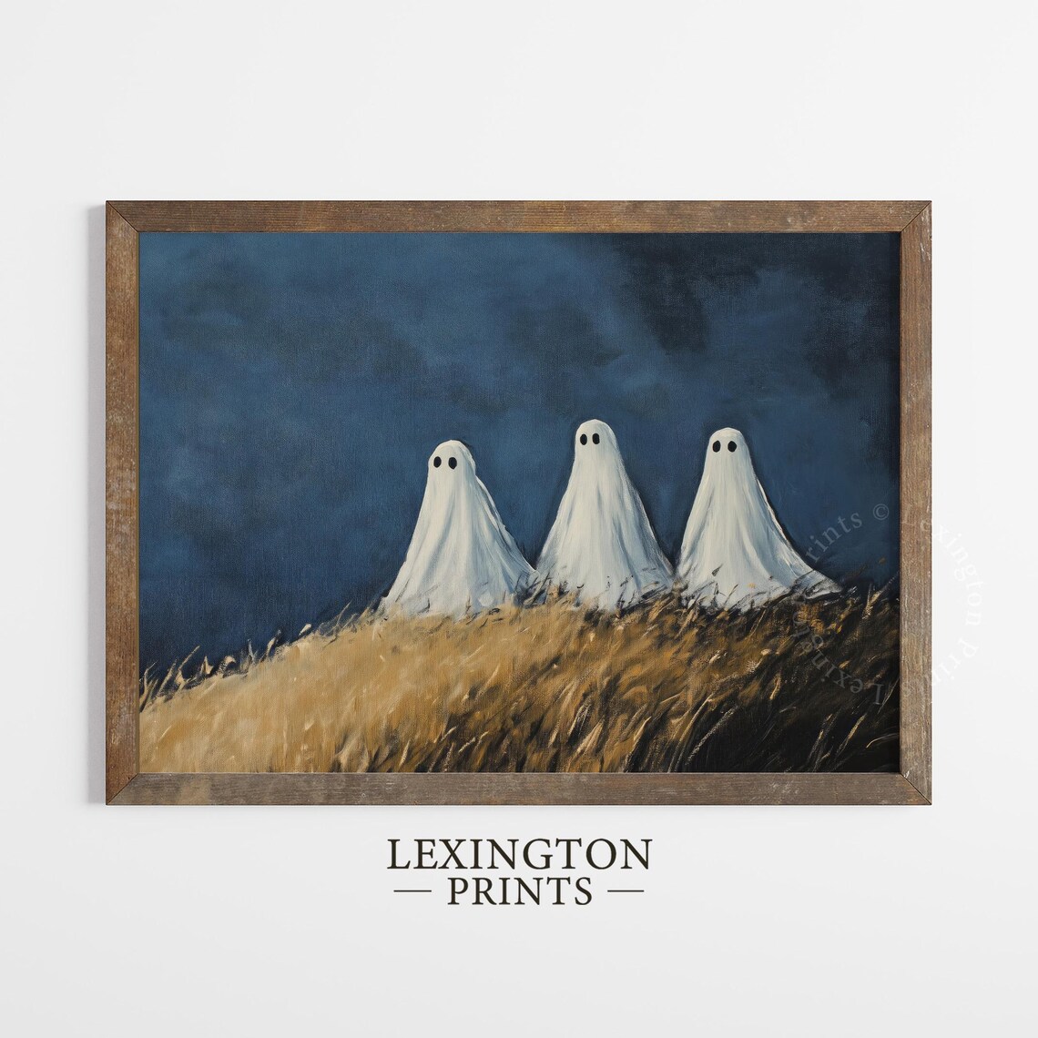 Halloween Ghost Landscape Print, Halloween Printable Wall Art, Trendy ...