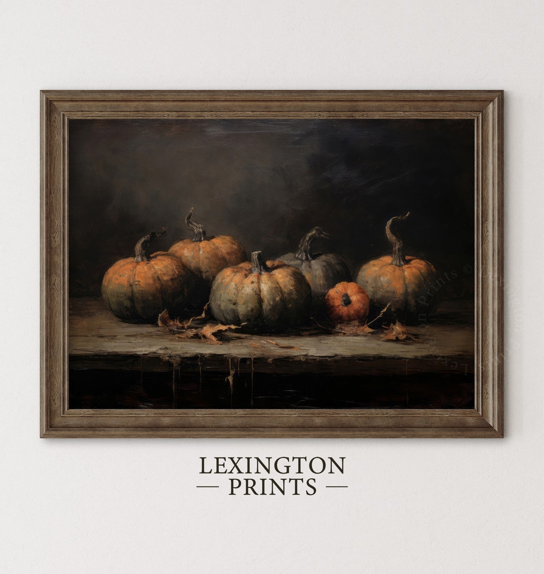 Pumpkin Wall Art Halloween Decor Printable Wall Art Pumpkin Decor ...