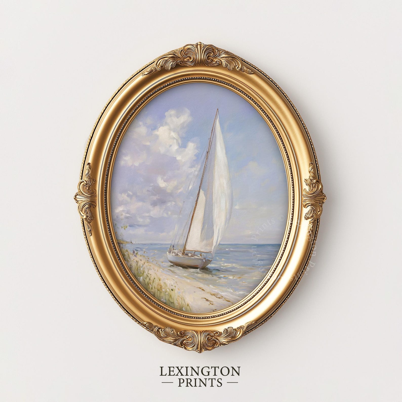 Coastal Sailboat Print, Summer PRINTABLE Wall Art, Beach Print Coastal ...