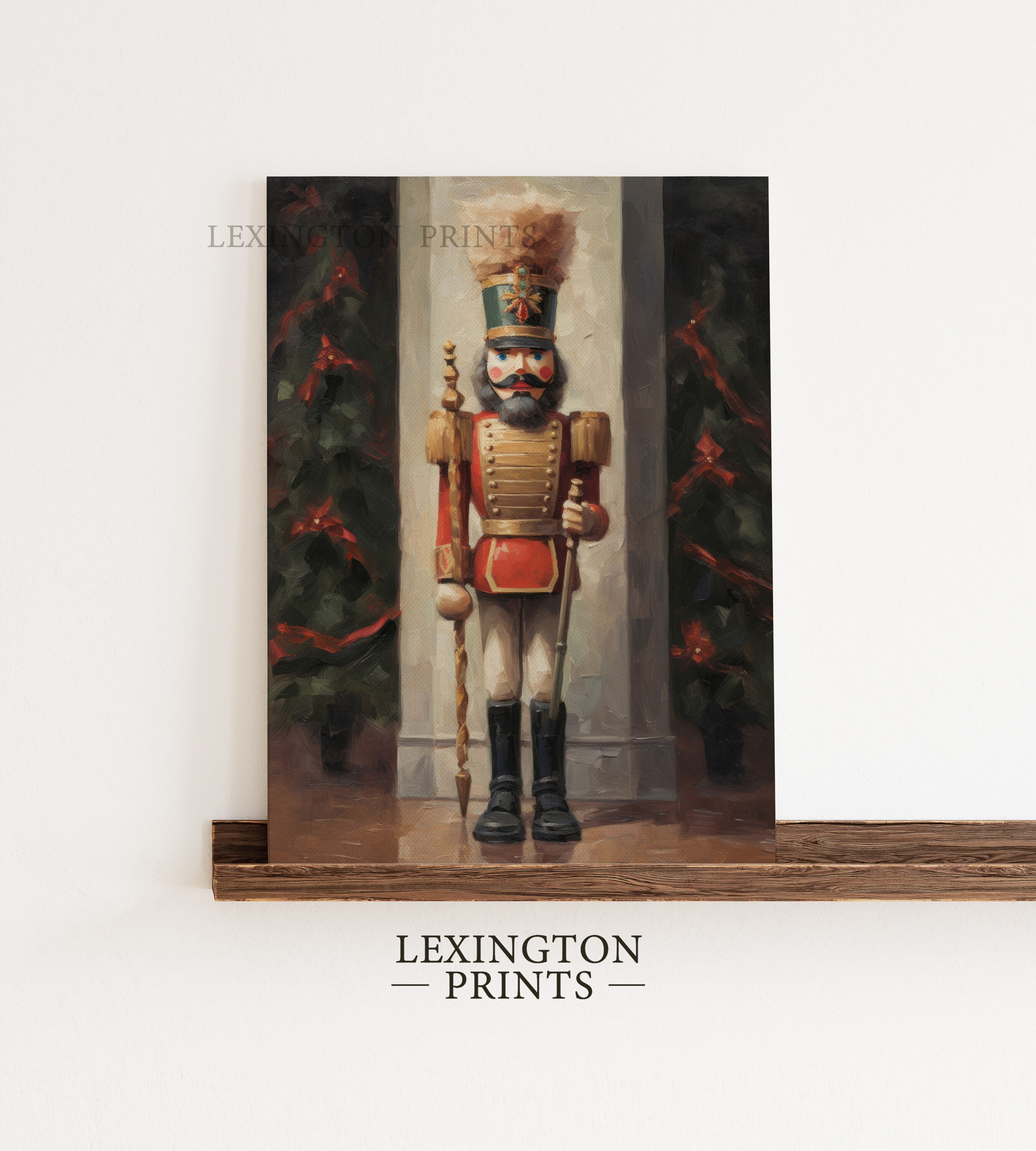 Vintage Christmas Wall Art Nutcracker Printable Christmas Oil - Etsy