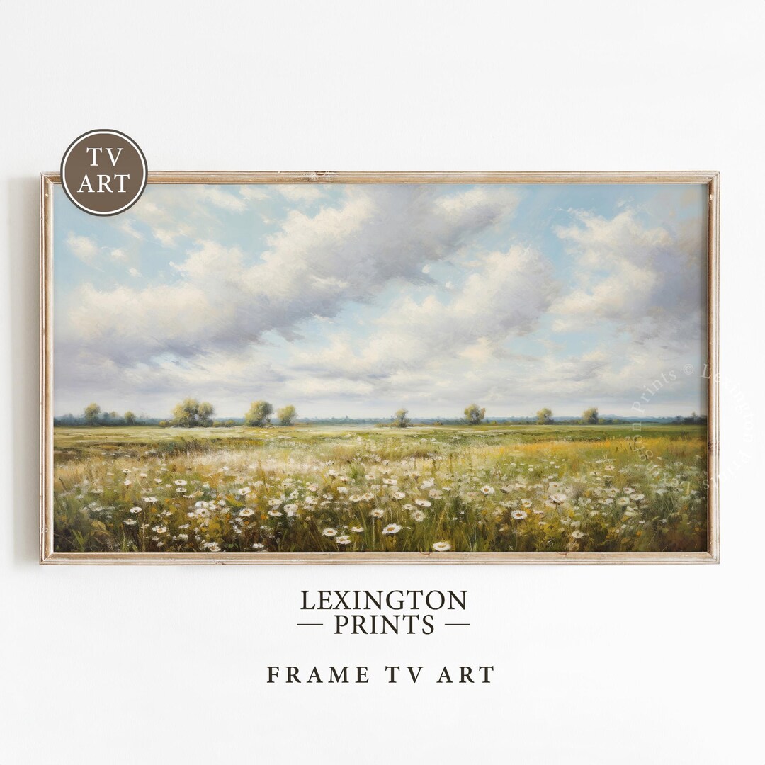 Spring Samsung Frame TV Art Wildflower Field TV Art Frame Landscape ...