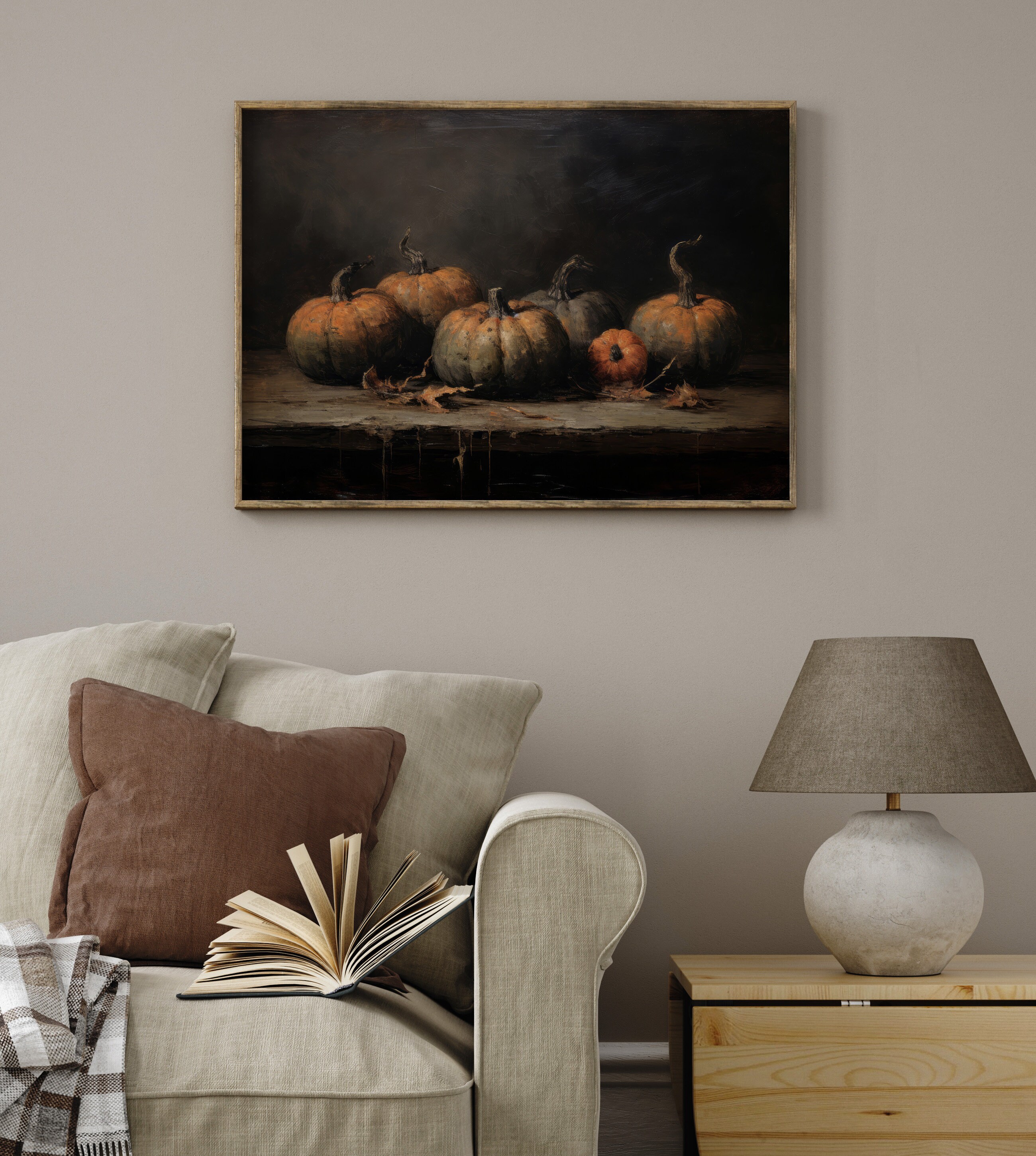 Pumpkin Wall Art Halloween Decor Printable Wall Art Pumpkin - Etsy