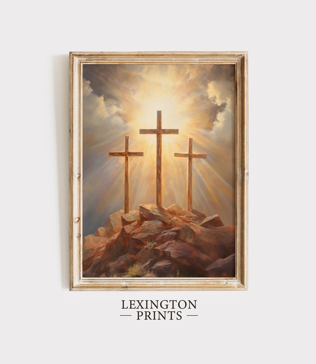 Easter Christian Wall Art Christian Cross Art Calvary Printable Easter Print Religious Art ...