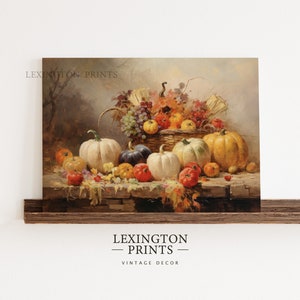 Fall Wall Decor Harvest Printable Pumpkin Painting Rustic Fall Art ...