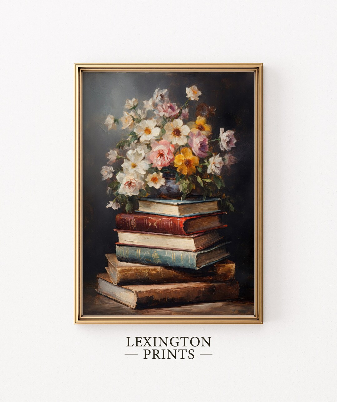 Moody Spring Wall Art Book Print Spring Print Spring Decor Dark ...