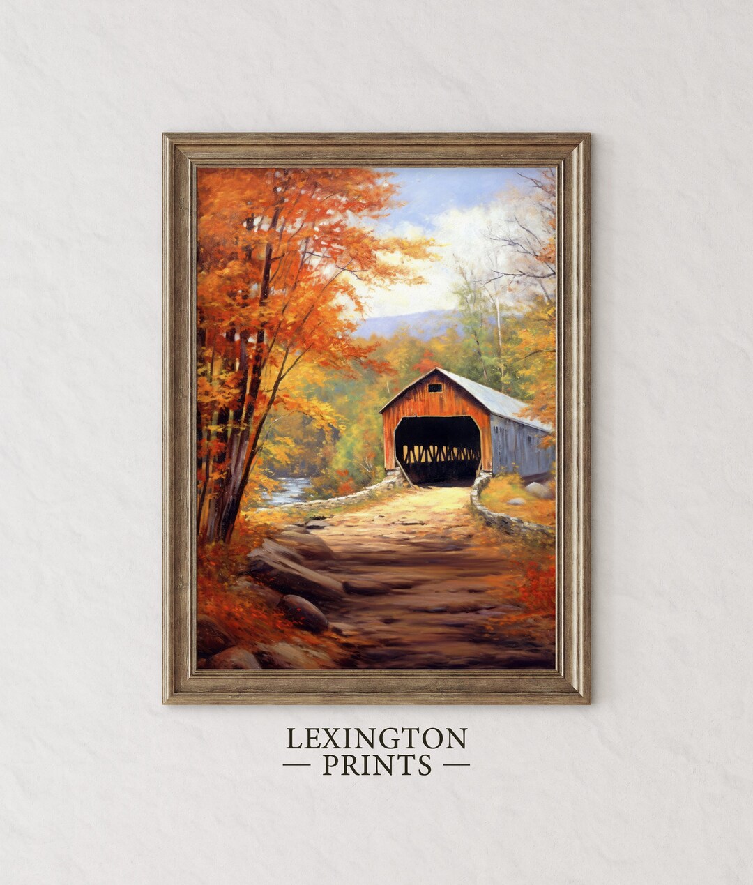 New England Fall Landscape Painting Fall Wall Art Fall Oil Painting ...