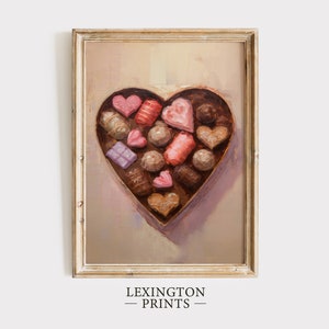 Heart Shaped Chocolate Box Valentines Day Decor Valentines Wall Art ...