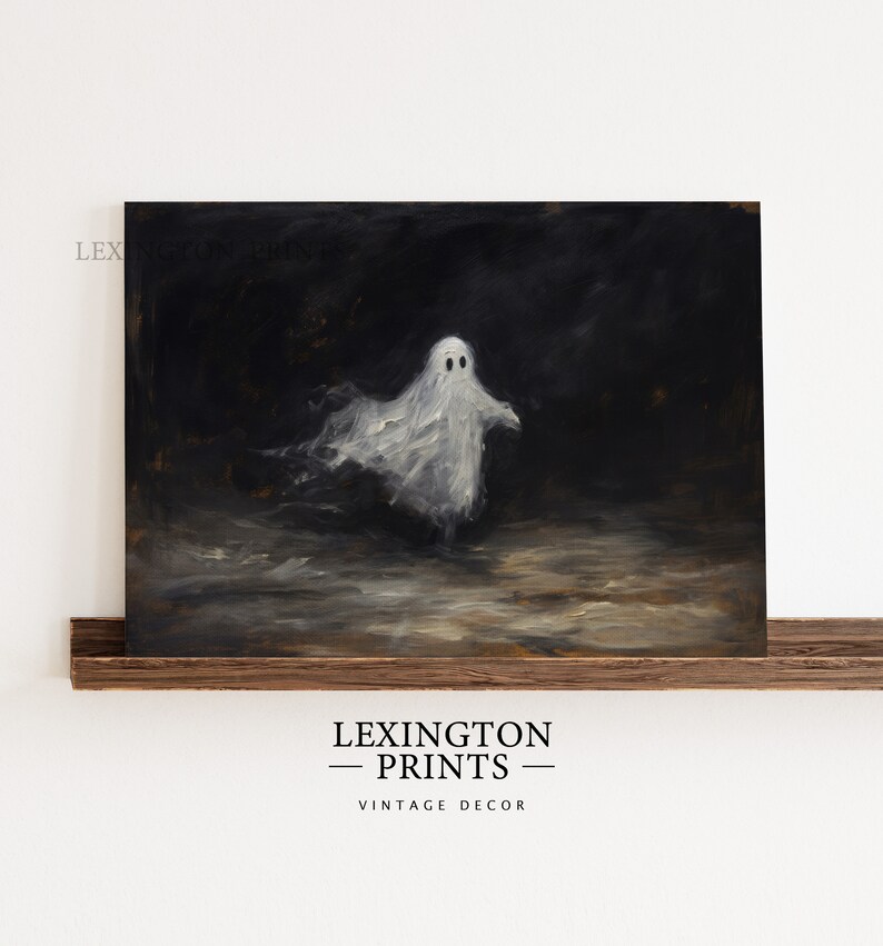 Cute Ghost Decor Vintage Halloween Decor Printable Wall Art - Etsy