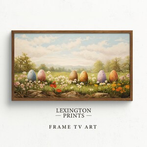 Easter Eggs Samsung Frame TV Art, Wildflower Field Easter TV Art Frame ...