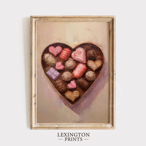 Heart Shaped Chocolate Box Valentines Day Decor Valentines Wall Art ...