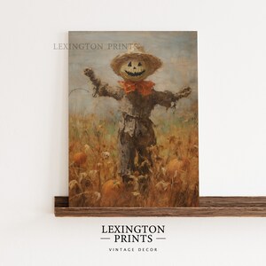 Fall Rustic Halloween Wall Art Jack O Lantern Art Scarecrow Printable ...
