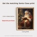 Vintage Christmas Wall Art Santa Writing Book Printable Christmas Oil ...