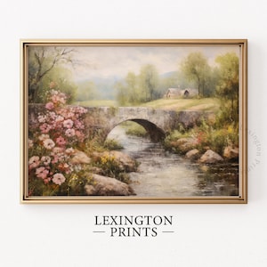 Spring Bridge Spring Landscape Print, Farmhouse Print Spring Decor ...