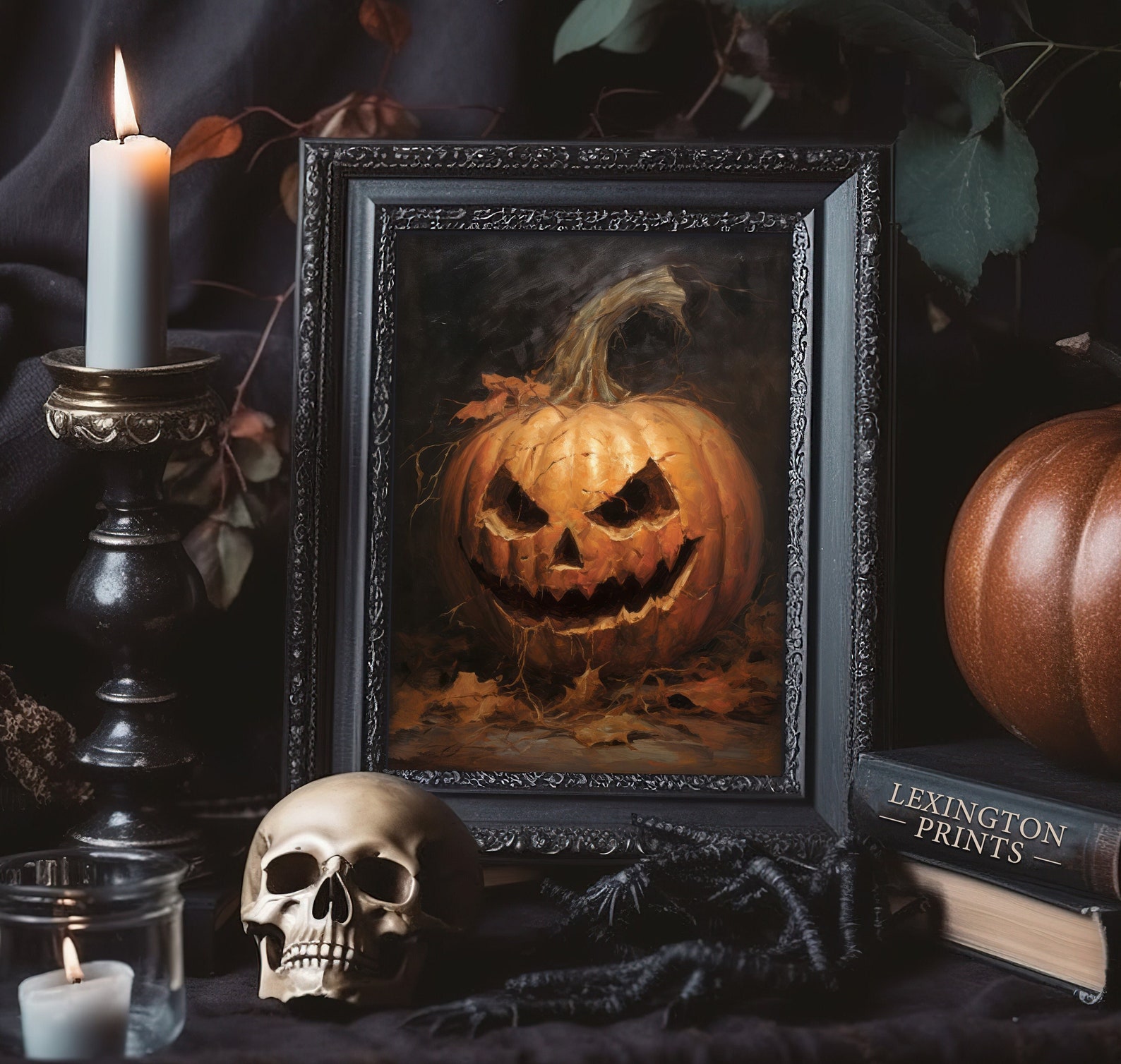 Halloween Decor Jack O Lantern Printable Pumpkin Decor Vintage - Etsy