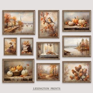 Fall Gallery Wall Set of 10 Vintage Fall Wall Art Fall Printable Rustic ...