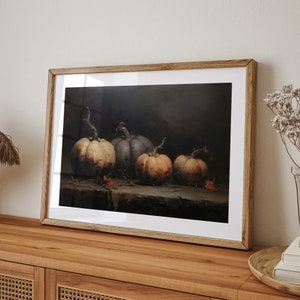 Pumpkin Decor Art Halloween Wall Print Printable Pumpkin Still Life ...