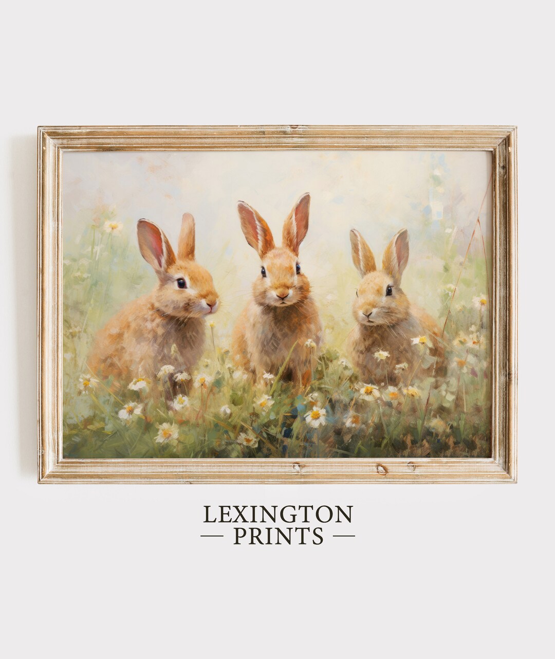 Spring Bunny Rabbits Spring Decor Vintage Spring Printable Farmhouse ...