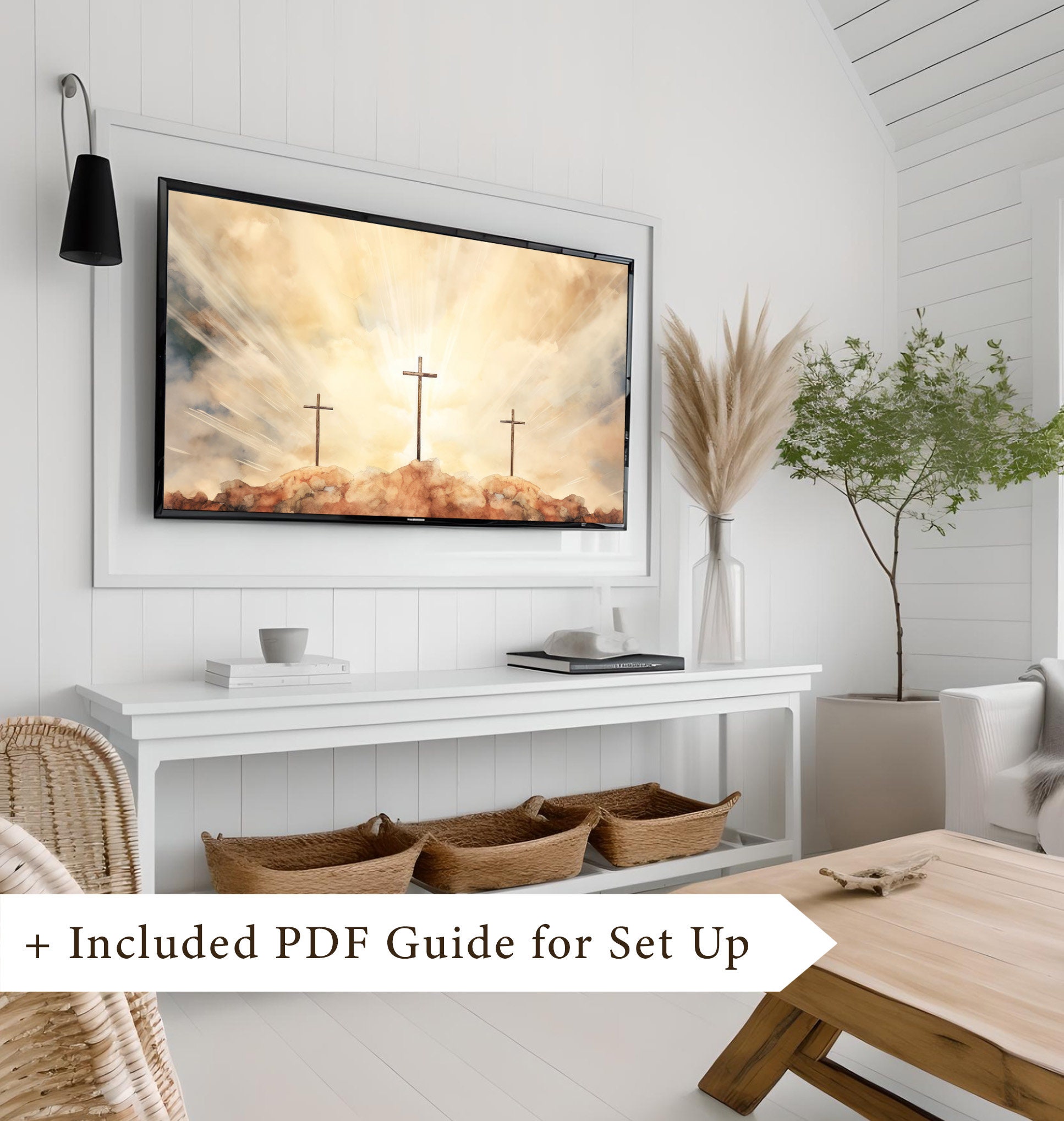 Christian Calvary TV Art Jesus TV Art, Easter Frame TV Art Christian Tv ...