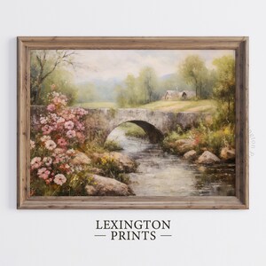 Spring Bridge Spring Landscape Print, Farmhouse Print Spring Decor ...