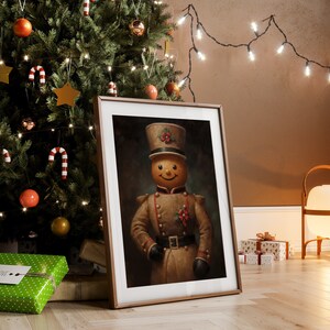 Cute Military Gingerbread Man Christmas Portrait Printable Christmas ...