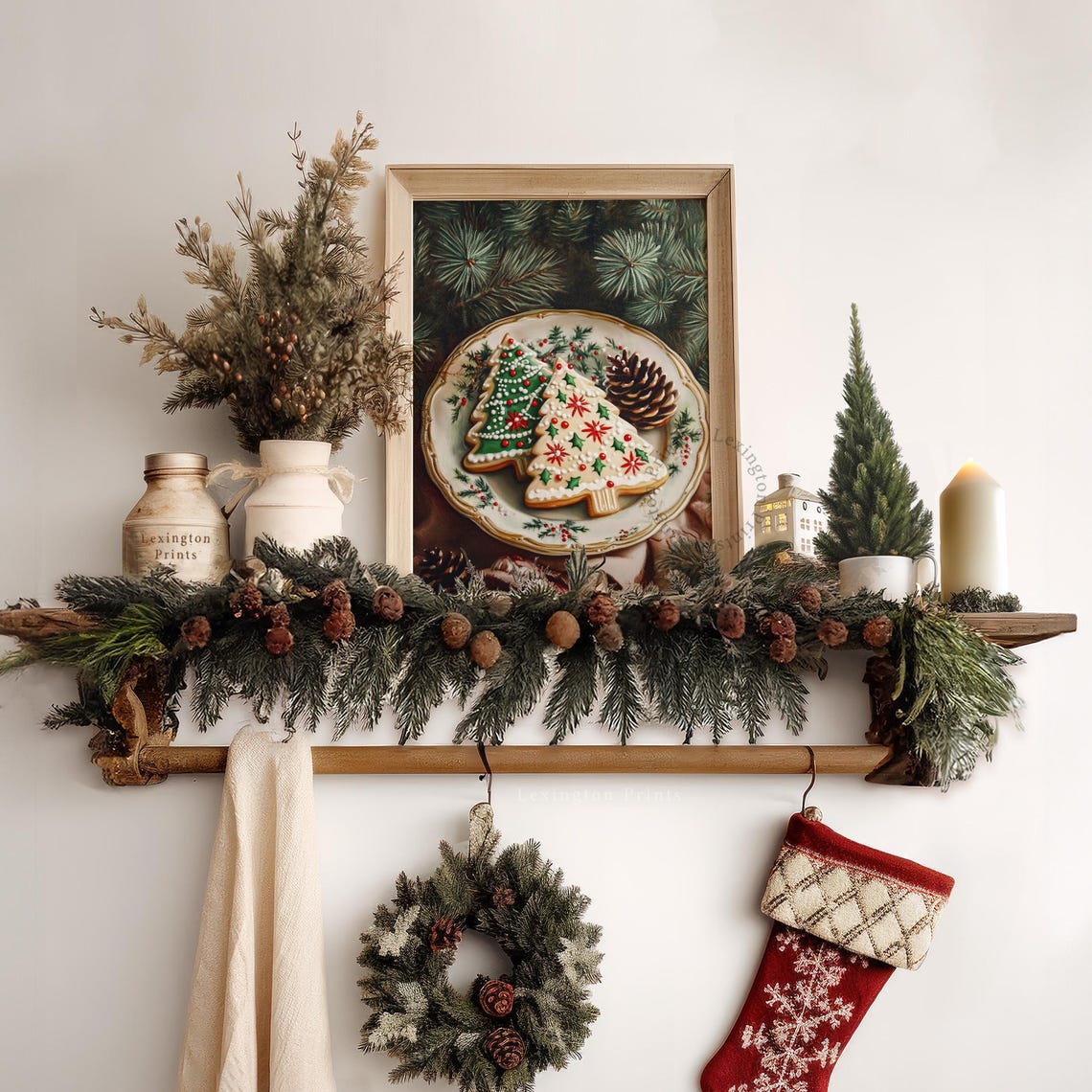 Christmas Cookies Art Print, Christmas Printable Wall Art, Christmas ...