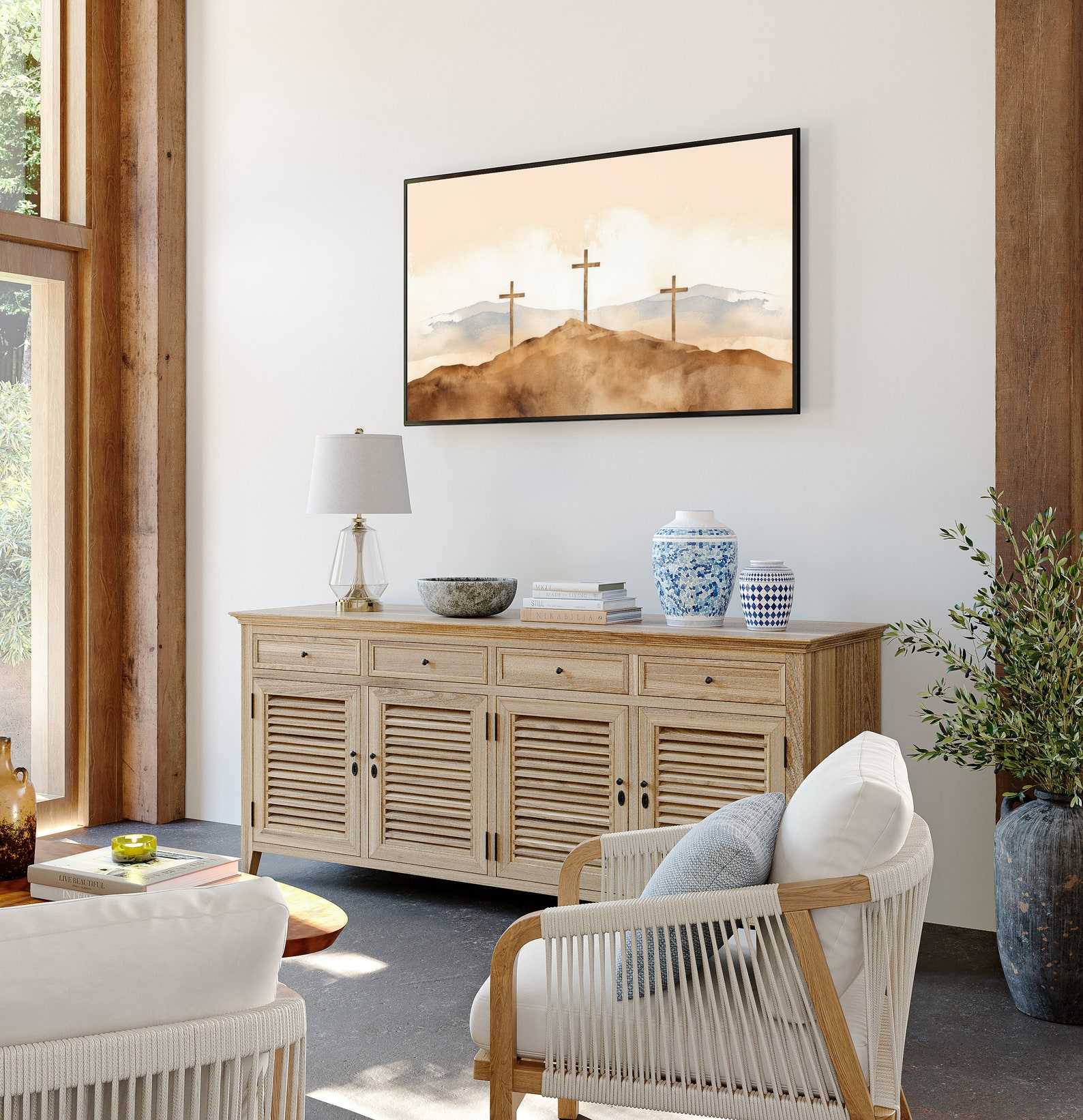 Christian Calvary TV Art Jesus TV Art, Easter Frame TV Art Christian Tv ...