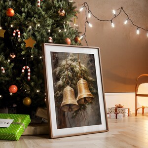 Vintage Christmas Jingle Bells Christmas Print Christmas Brass Bells ...
