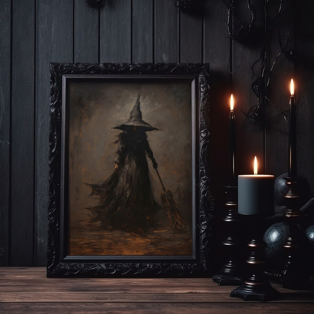 Printable Witch Art Halloween Vintage Print Witchy Decor Neutral Witchy ...