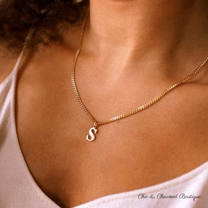 14K Gold Plated Initial Necklace Personalized Alphabet - Etsy