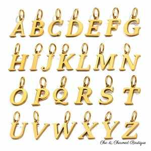14K Gold Plated Initial Necklace Personalized Alphabet - Etsy