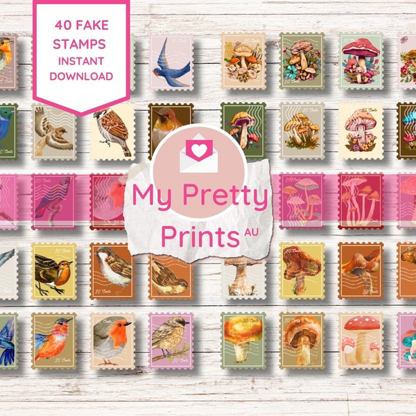 Printable Fake Stamps - Etsy