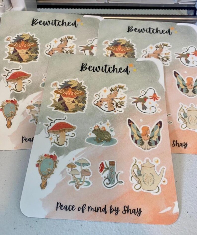 Bewitched Sticker Sheet | Witchy/cottage Core Sticker Sheet - Etsy