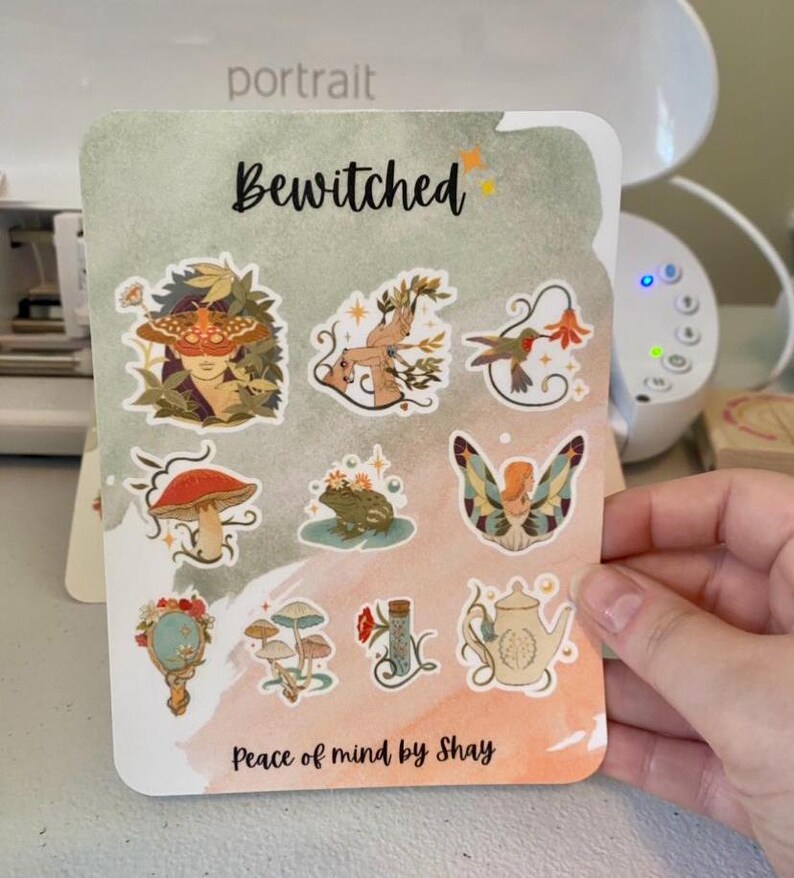 Bewitched Sticker Sheet | Witchy/cottage Core Sticker Sheet - Etsy