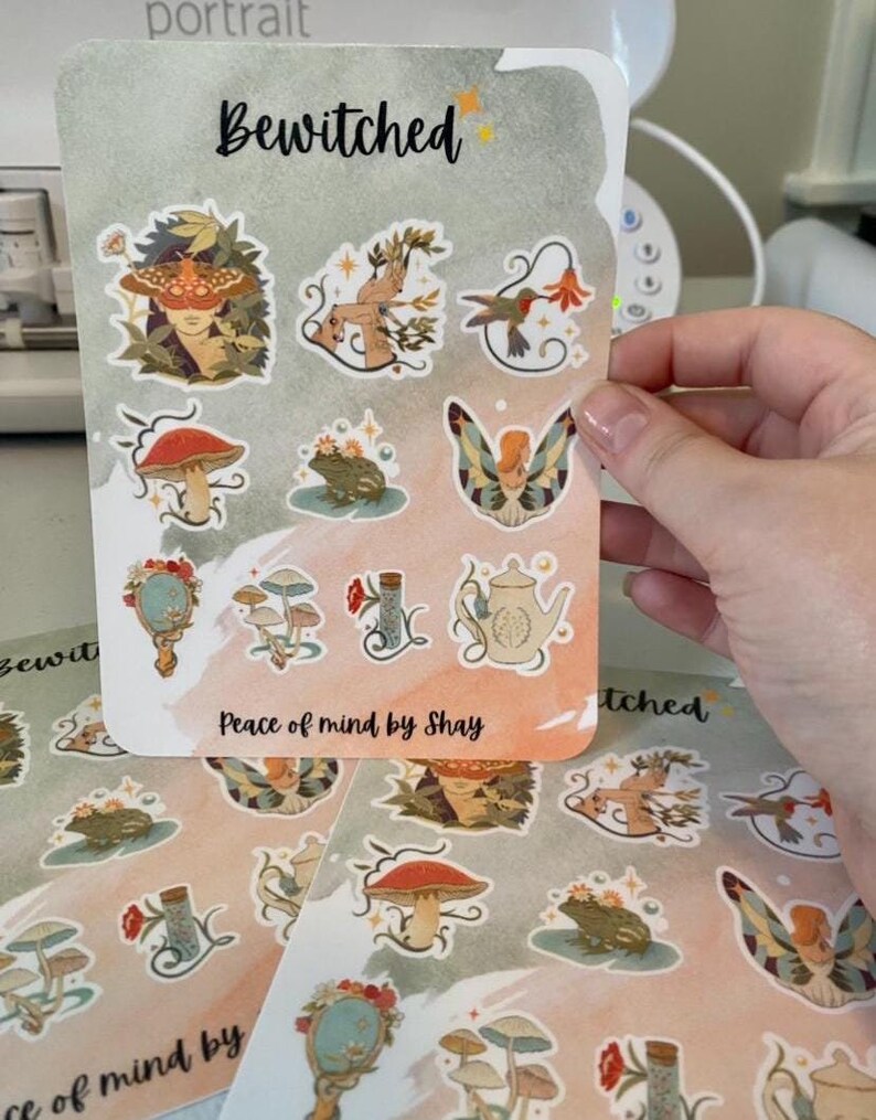 Bewitched Sticker Sheet | Witchy/cottage Core Sticker Sheet - Etsy