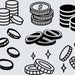 Money Svg, Coins Svg, Coins Clipart, Coins Files for Cricut, Coins Cut ...