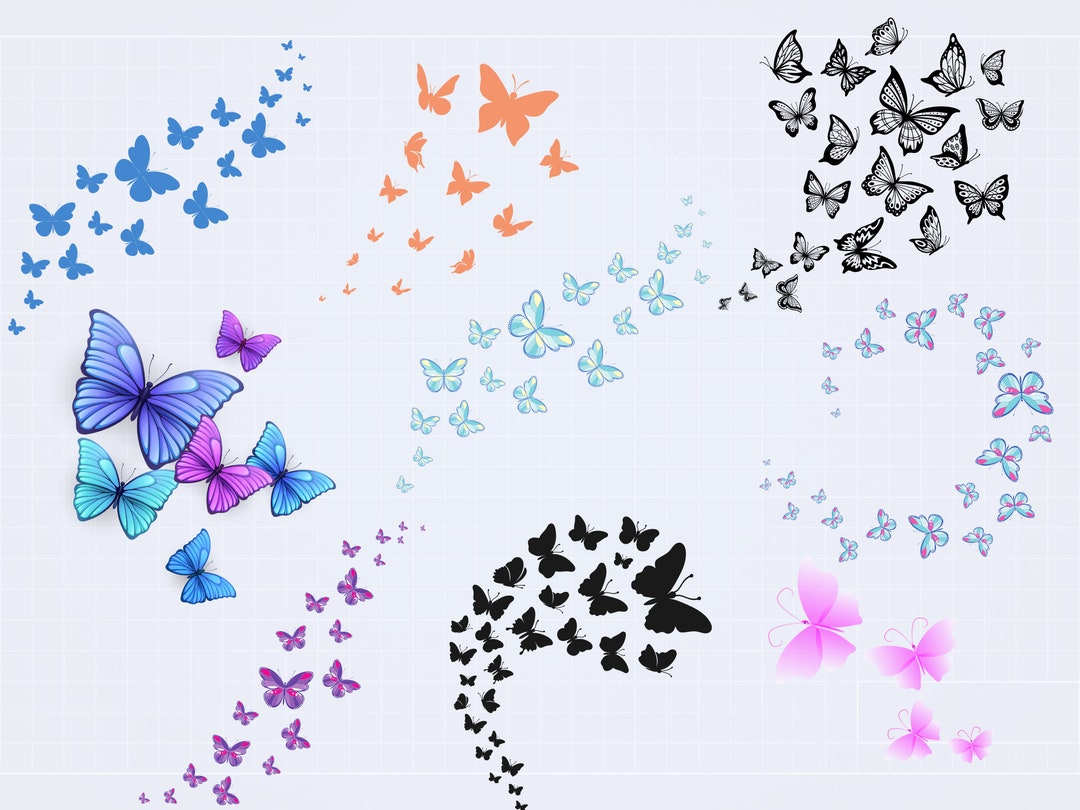 Flying Butterflies SVG , Butterfly Route Svg Bundle , Butterfly ...