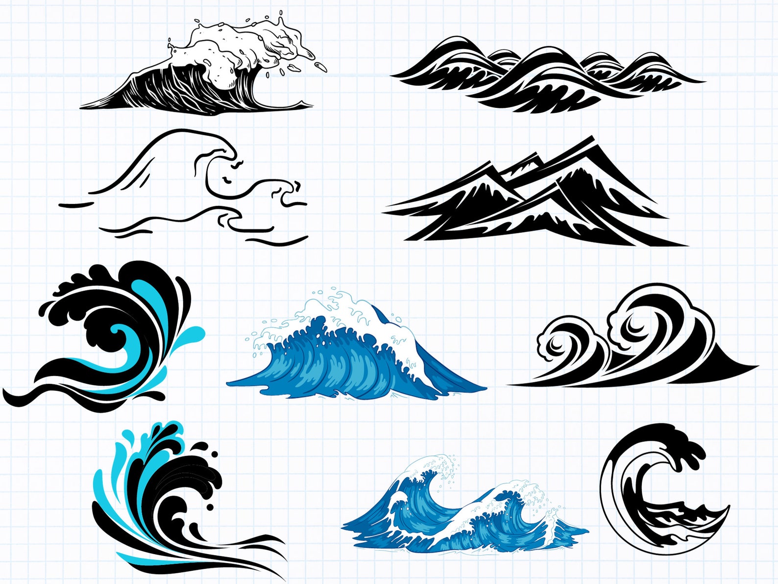 WAVE SVG, Wave Svg Cut Files for Cricut, Beach Svg, Wave Cricut Svg, Wave Clipart, Water Svg ...