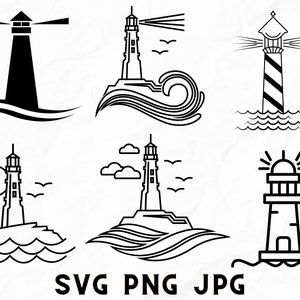 Lighthouse SVG, Lighthouse Bundle Svg, Lighthouse PNG, Lighthouse ...