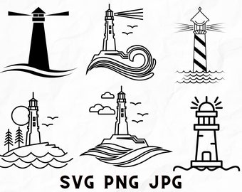 Lighthouse SVG, Lighthouse Bundle Svg, Lighthouse PNG, Lighthouse ...