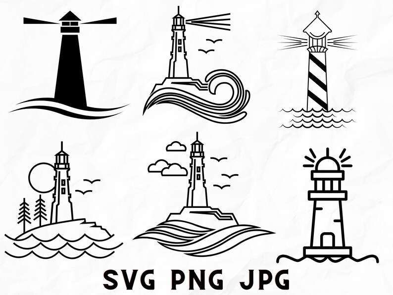 Lighthouse SVG, Lighthouse Bundle Svg, Lighthouse PNG, Lighthouse ...