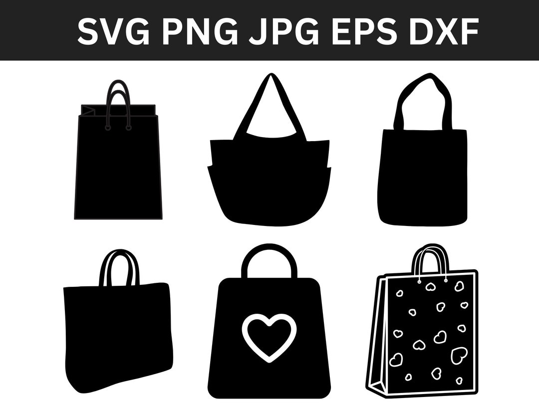 Shopping Bag Svg, Shopping Bag Clip Art, Paper Bag Silhouette, Paper ...