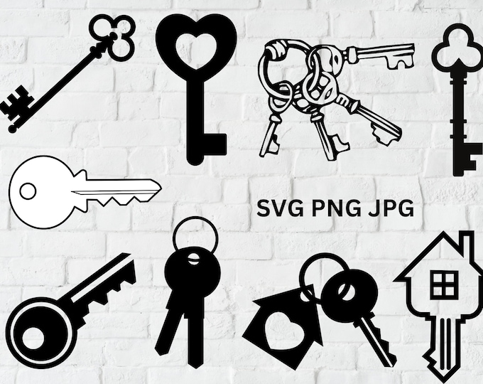 Key SVG, Key Clipart, Keys Svg Bundle, Magic Key Svg, Vintage Key Svg ...