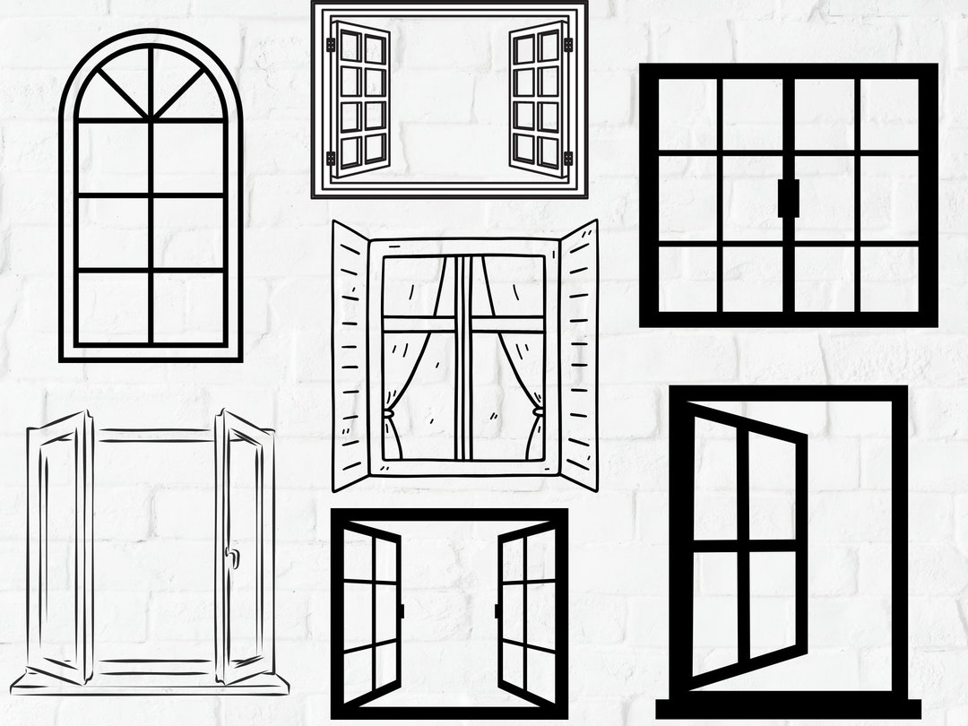 Window SVG Bundle, Church Window Svg, Gothic Window Png, Window Cut ...