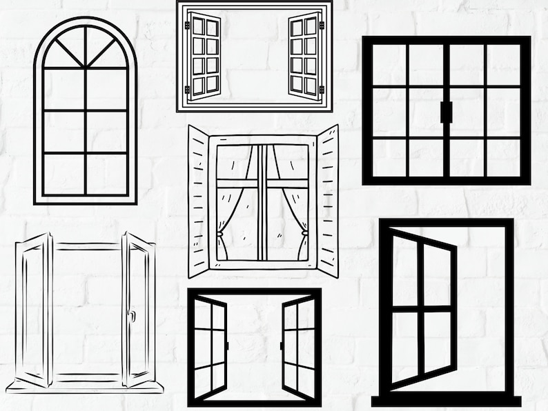 Window SVG Bundle, Church Window Svg, Gothic Window Png, Window Cut ...