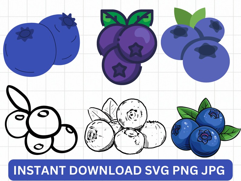Blueberry Svg Bundle, Fruit Svg, Blueberry Clipart, Blueberry Png,berry ...