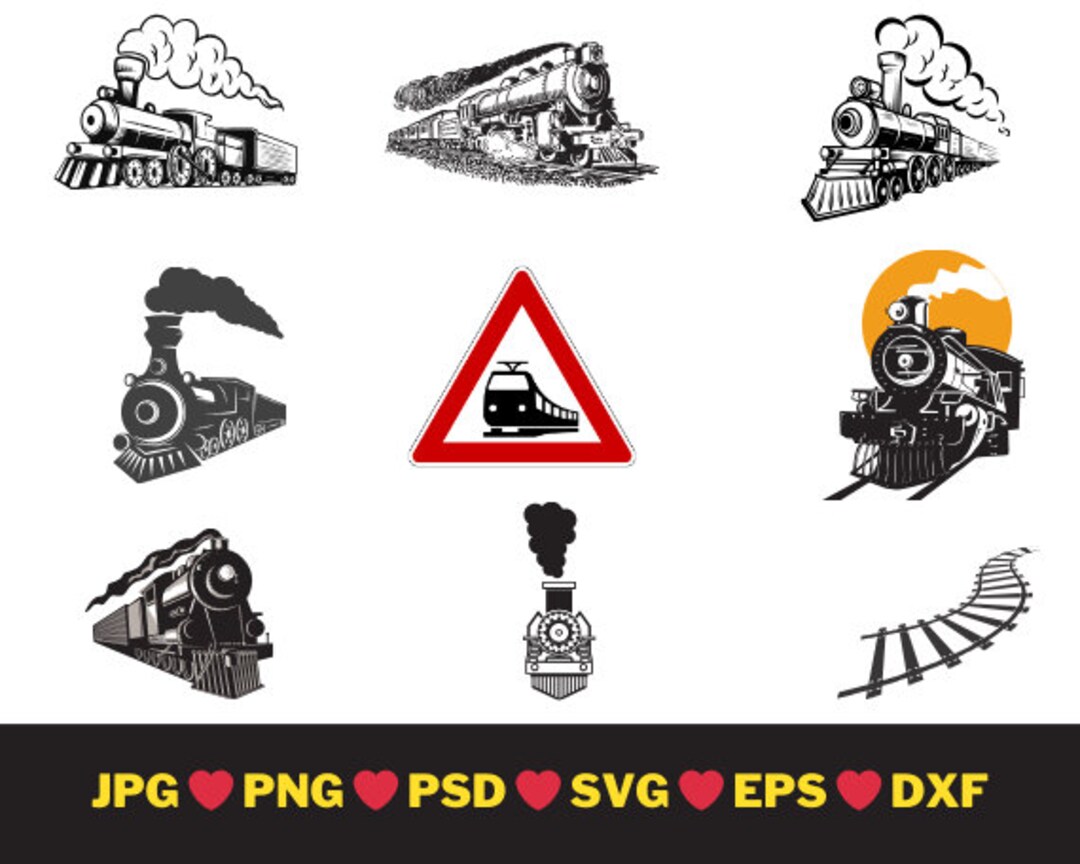 Train SVG, Train SVG Bundle, , Train Clipart, Cut Files for Silhouette ...